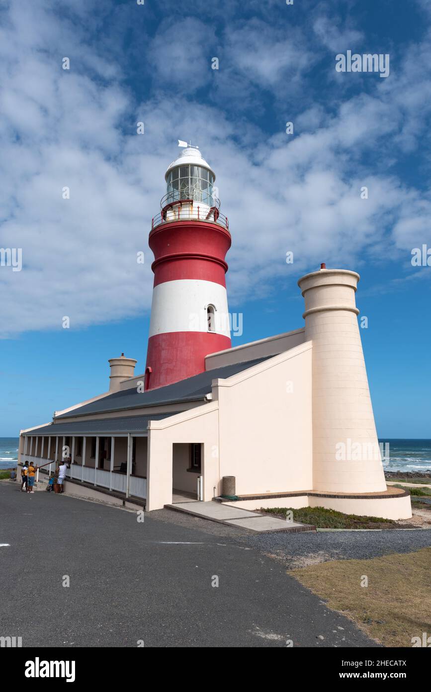 Cape Agulhas Lighthouse at the southernmost tip of Africa, Cape Agulhas ...