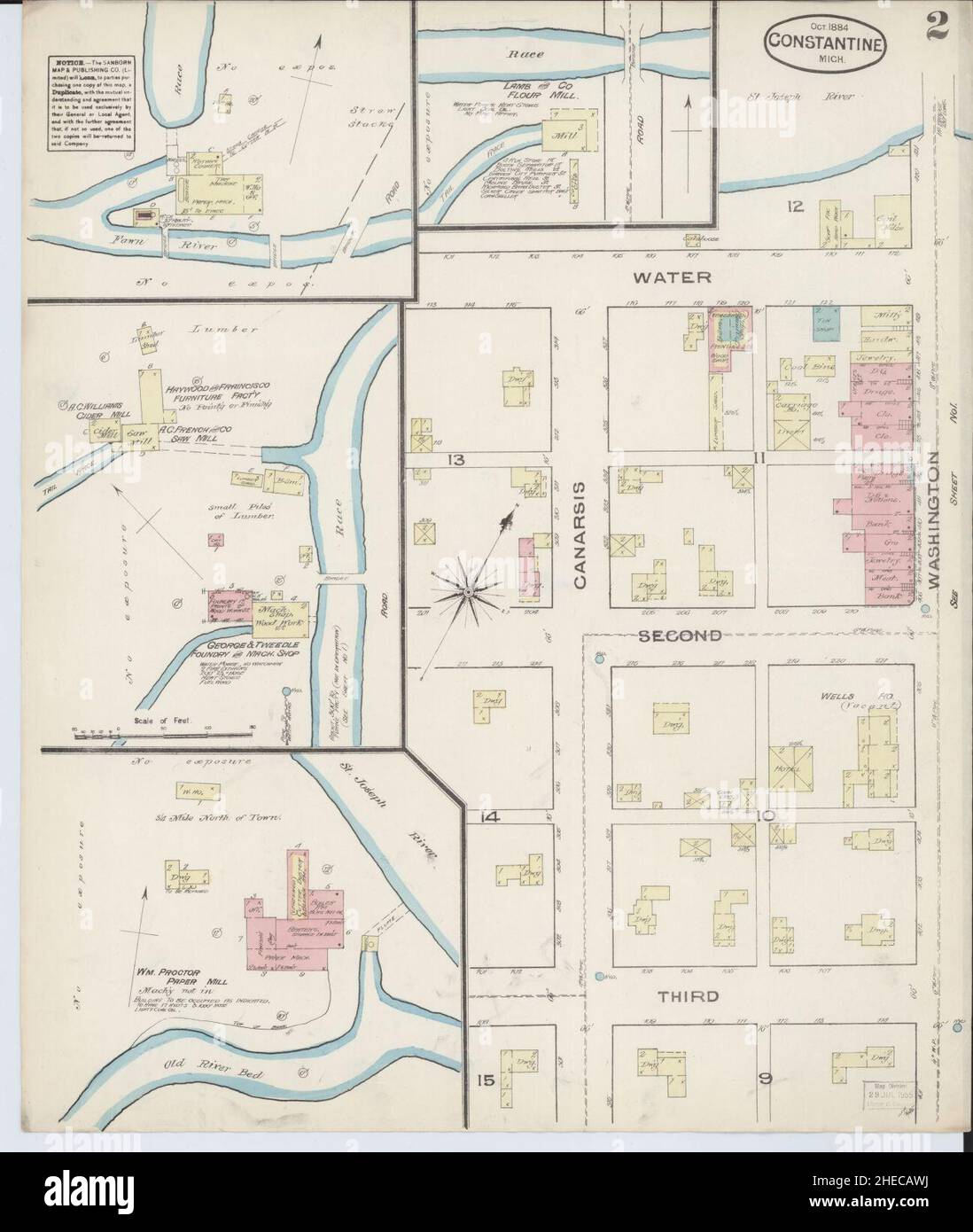 Constantine michigan map hi-res stock photography and images - Alamy