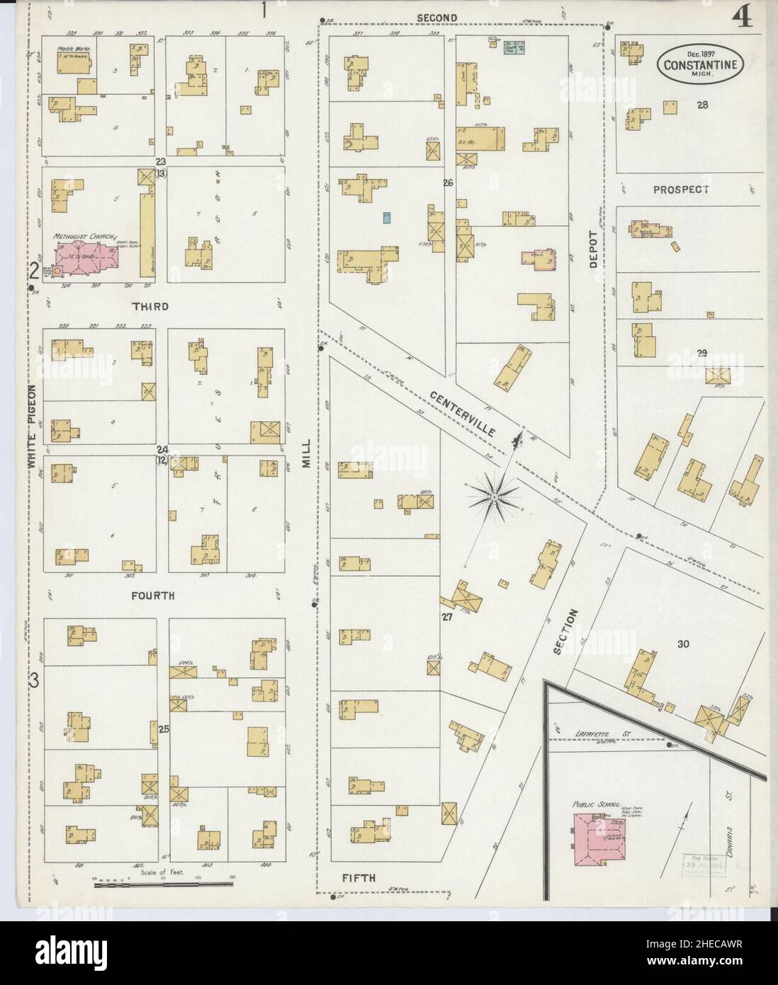 Constantine michigan map hi-res stock photography and images - Alamy