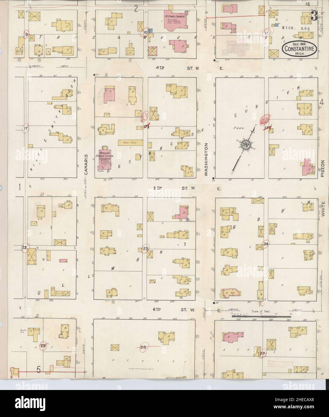 Constantine michigan map hi-res stock photography and images - Alamy