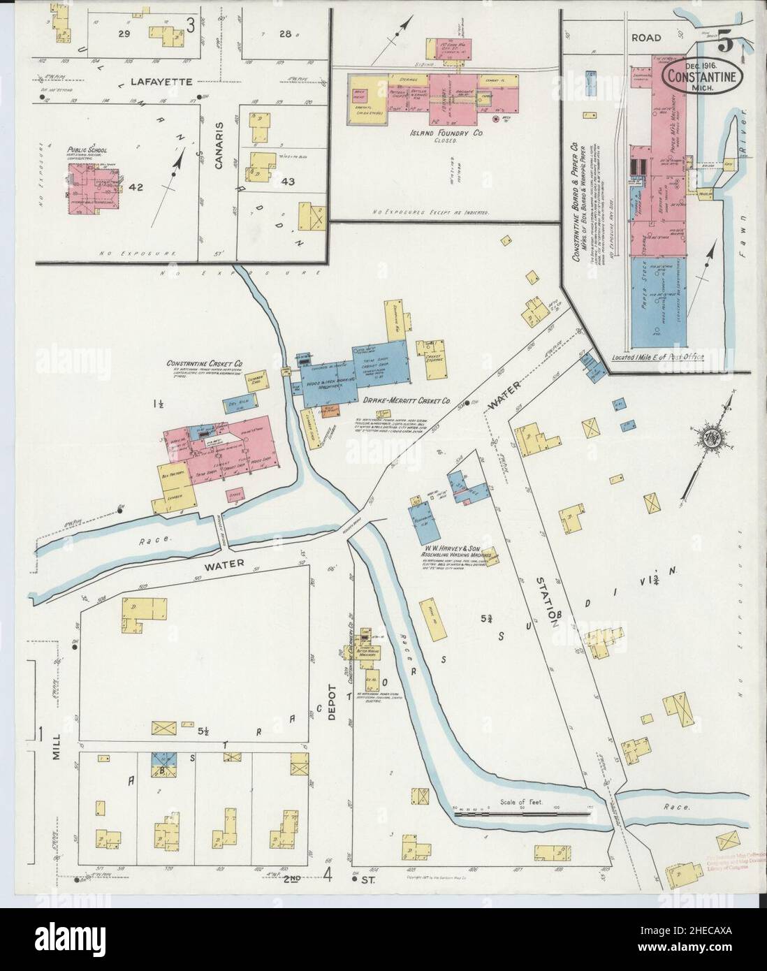Constantine michigan map hi-res stock photography and images - Alamy