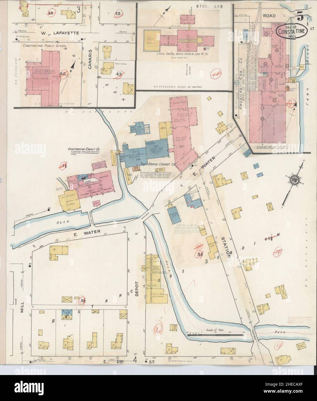 Constantine michigan map hi-res stock photography and images - Alamy