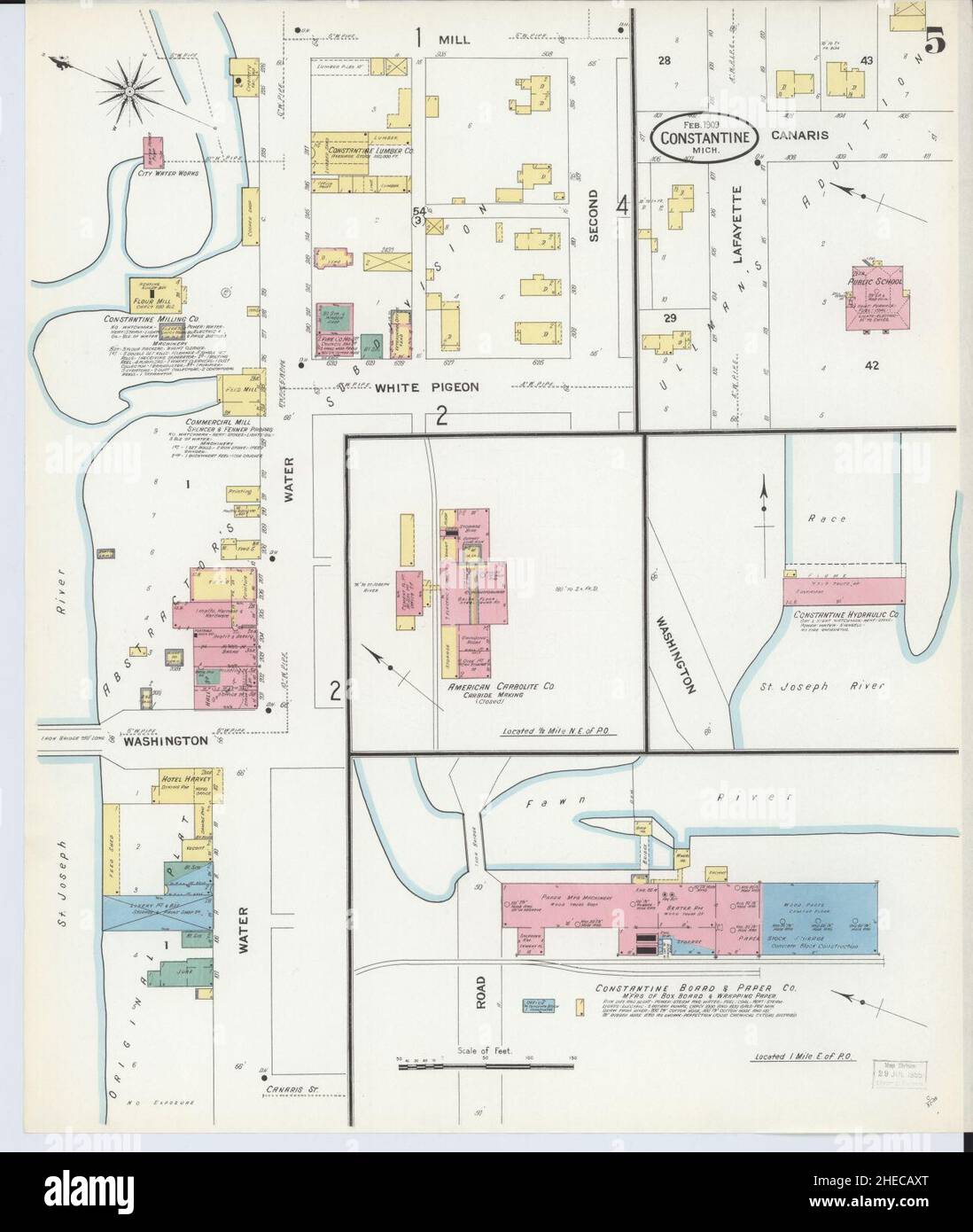 Constantine michigan map hi-res stock photography and images - Alamy