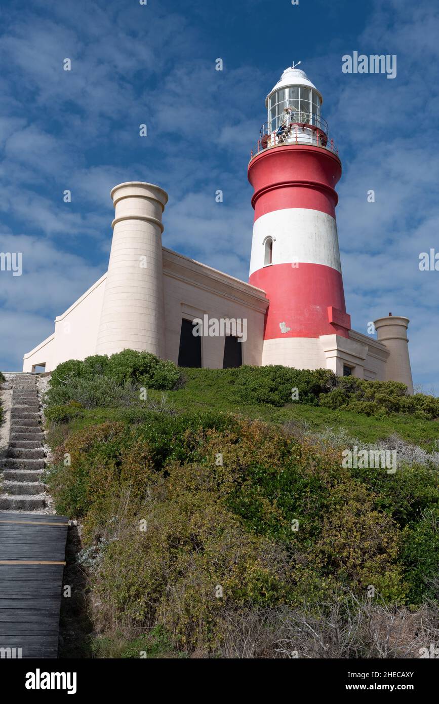Cape Agulhas Lighthouse at the southernmost tip of Africa, Cape Agulhas ...