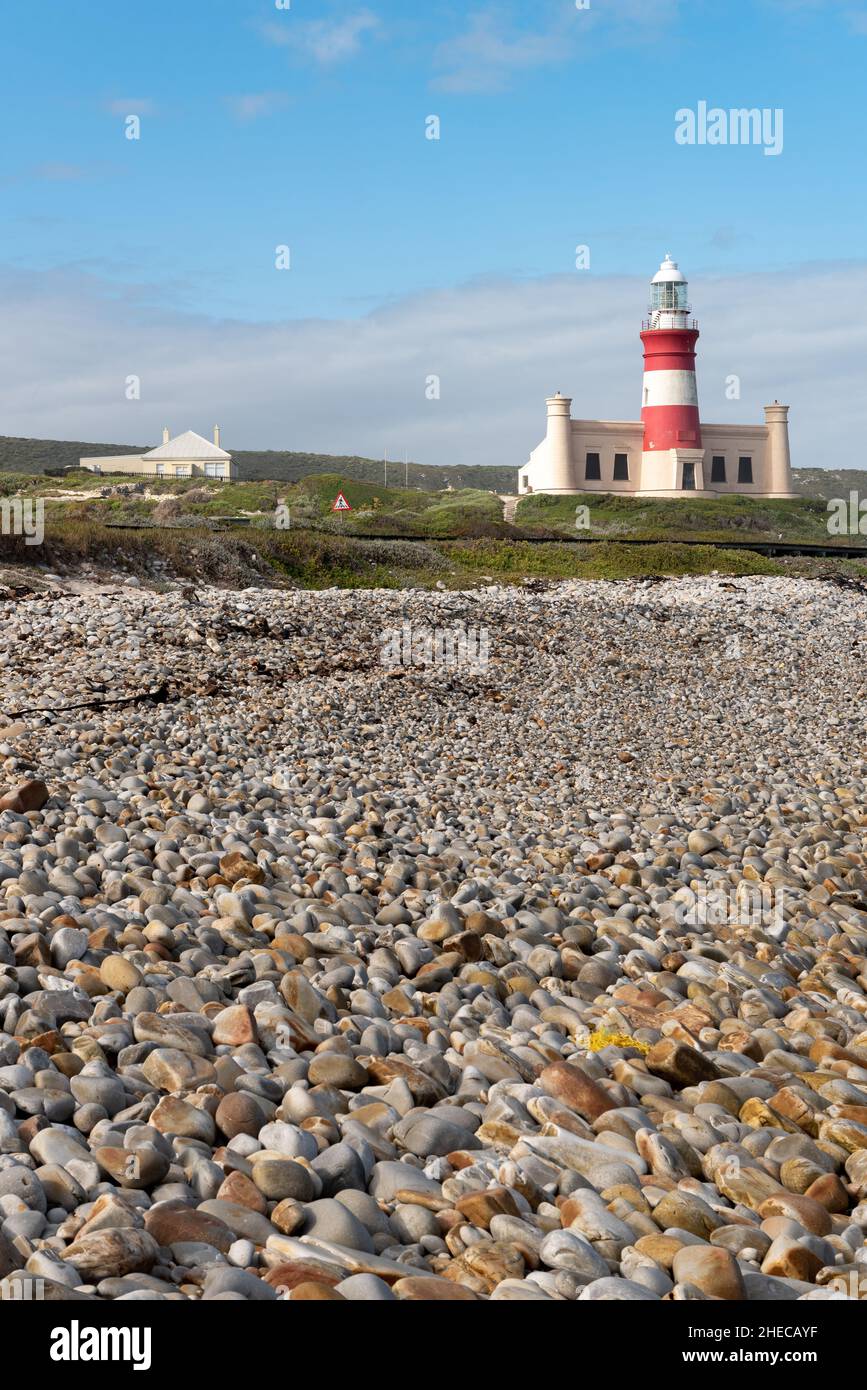Cape Agulhas Lighthouse at the southernmost tip of Africa, Cape Agulhas ...