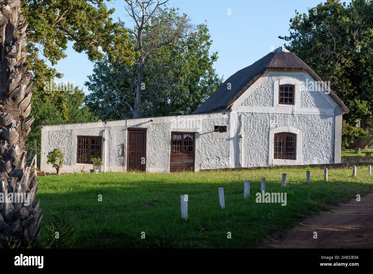 Thatched building at Elim village in the Western Cape of South Africa ...