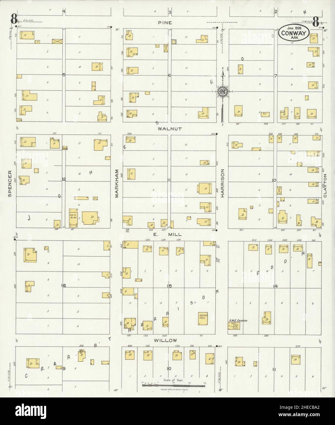 Conway county map hi-res stock photography and images - Alamy