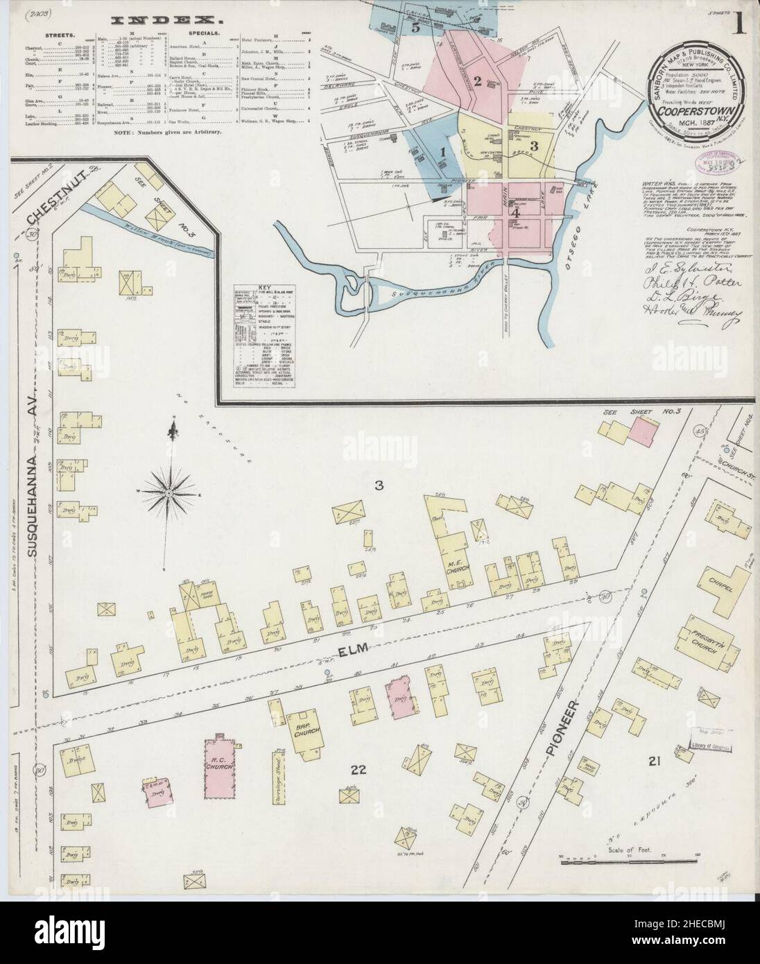 Map of cooperstown hi-res stock photography and images - Alamy