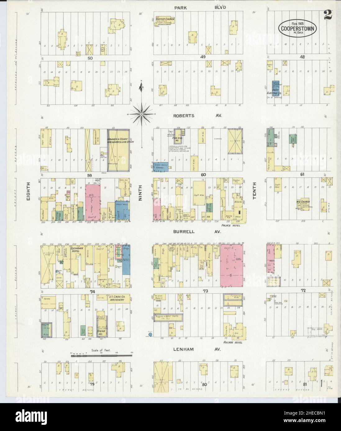Vintage map of cooperstown hi-res stock photography and images - Alamy