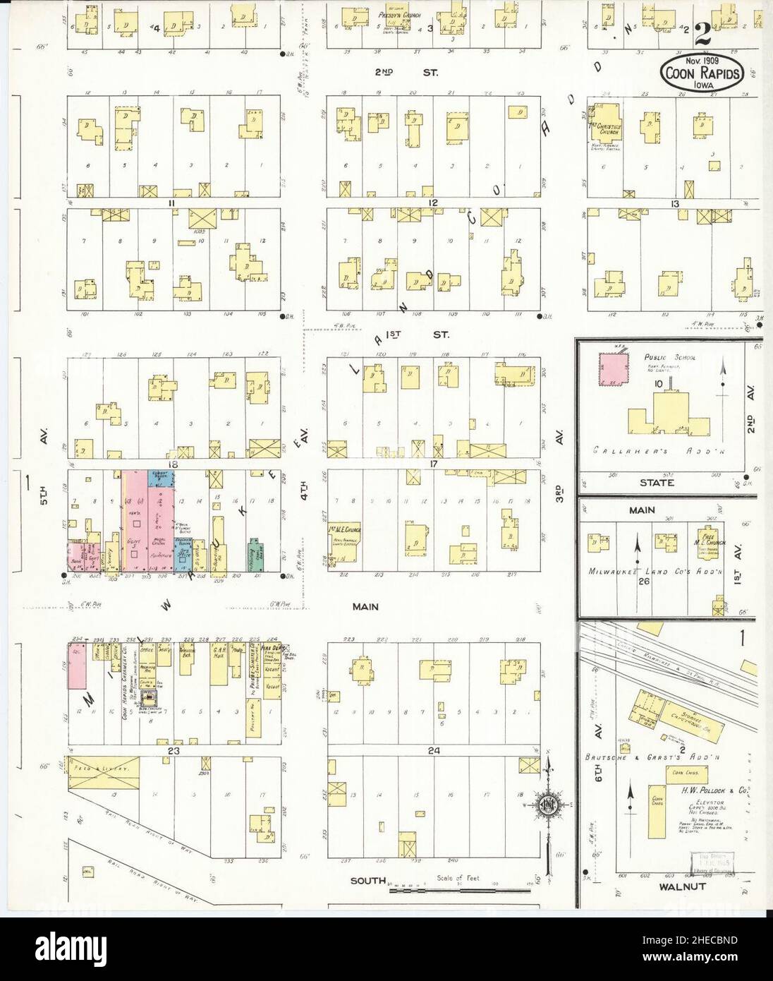 Sanborn Fire Insurance Map from Coon Rapids, Carroll County, Iowa Stock ...