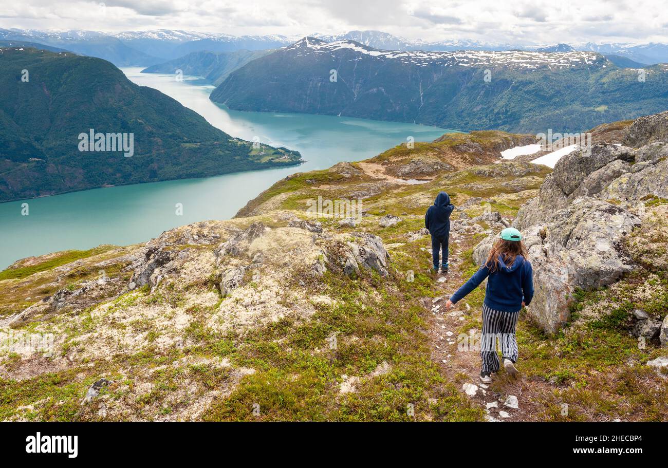 Kid hiking norway hi-res stock photography and images - Alamy
