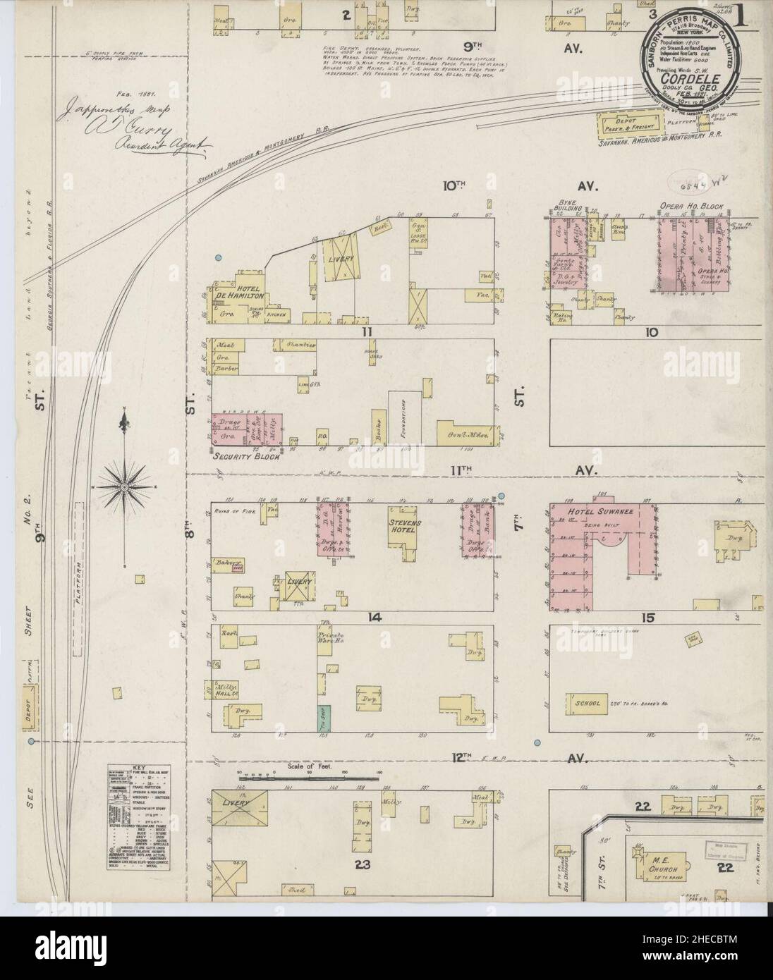 Map of cordele hi-res stock photography and images - Alamy