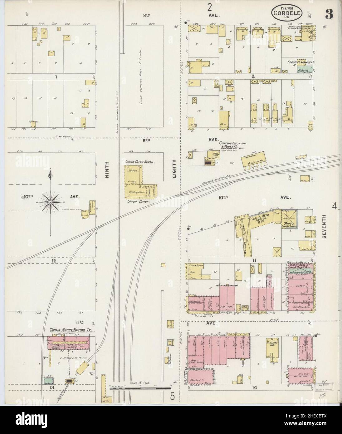Map of cordele hi-res stock photography and images - Alamy