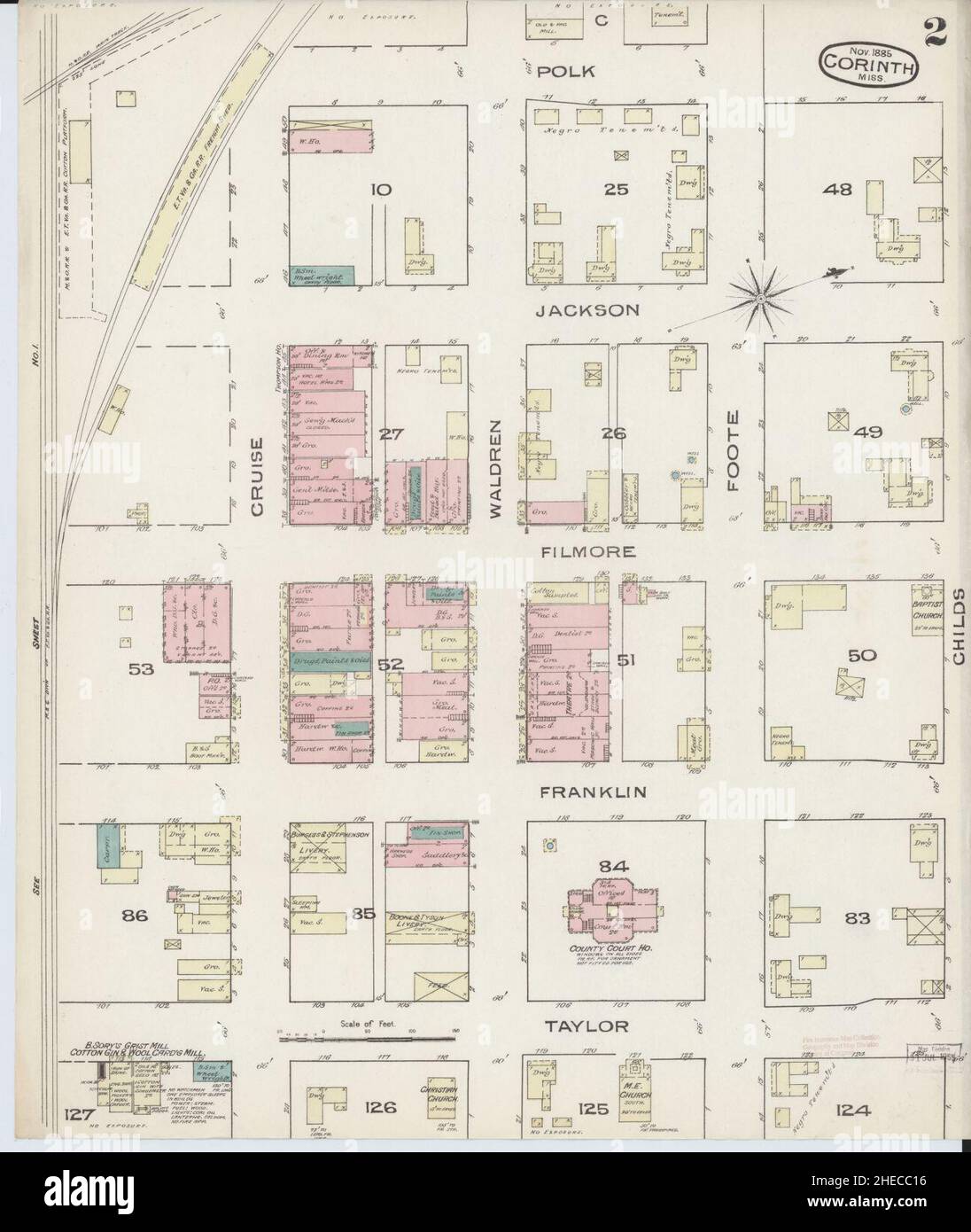 Sanborn Fire Insurance Map from Corinth, Alcorn County, Mississippi ...
