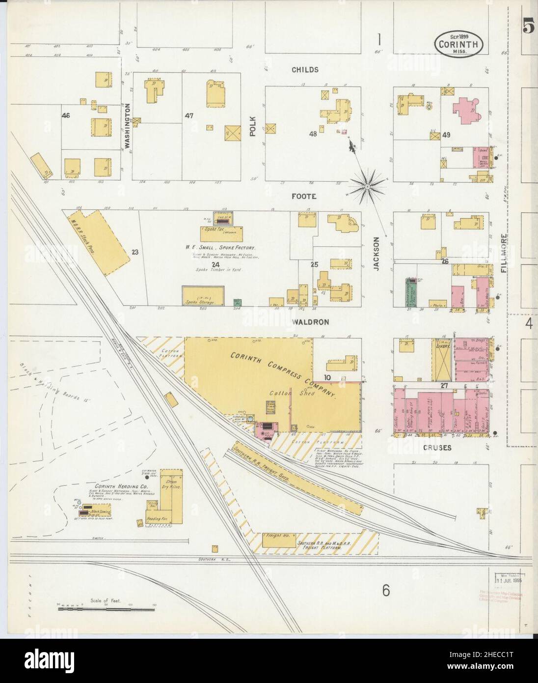 Sanborn Fire Insurance Map from Corinth, Alcorn County, Mississippi ...