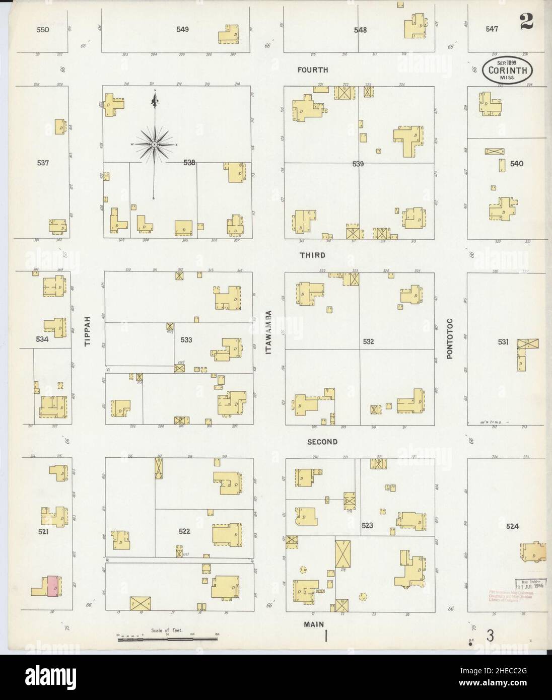 Sanborn Fire Insurance Map from Corinth, Alcorn County, Mississippi ...