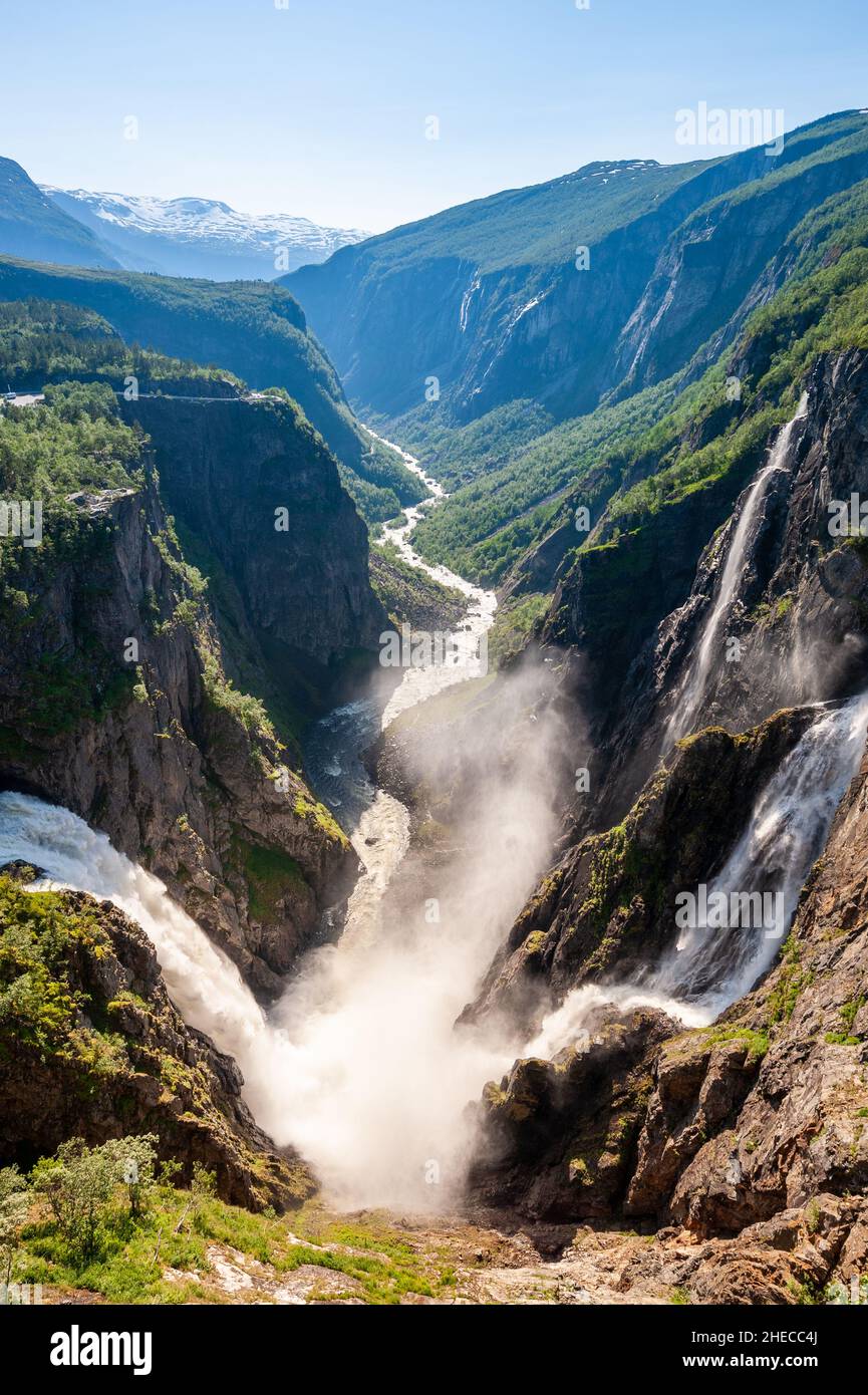 The Voringfossen waterfall, Hordaland, Norway Stock Photo - Alamy
