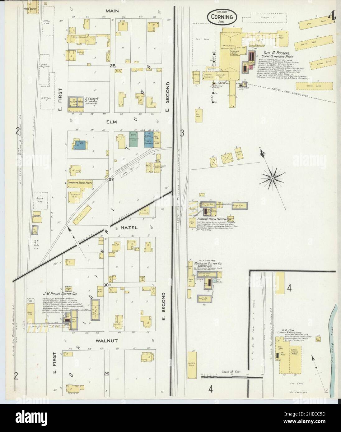Sanborn Fire Insurance Map from Corning, Clay County, Arkansas Stock ...