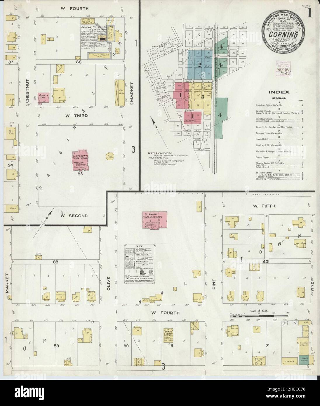 Map of corning hi-res stock photography and images - Alamy