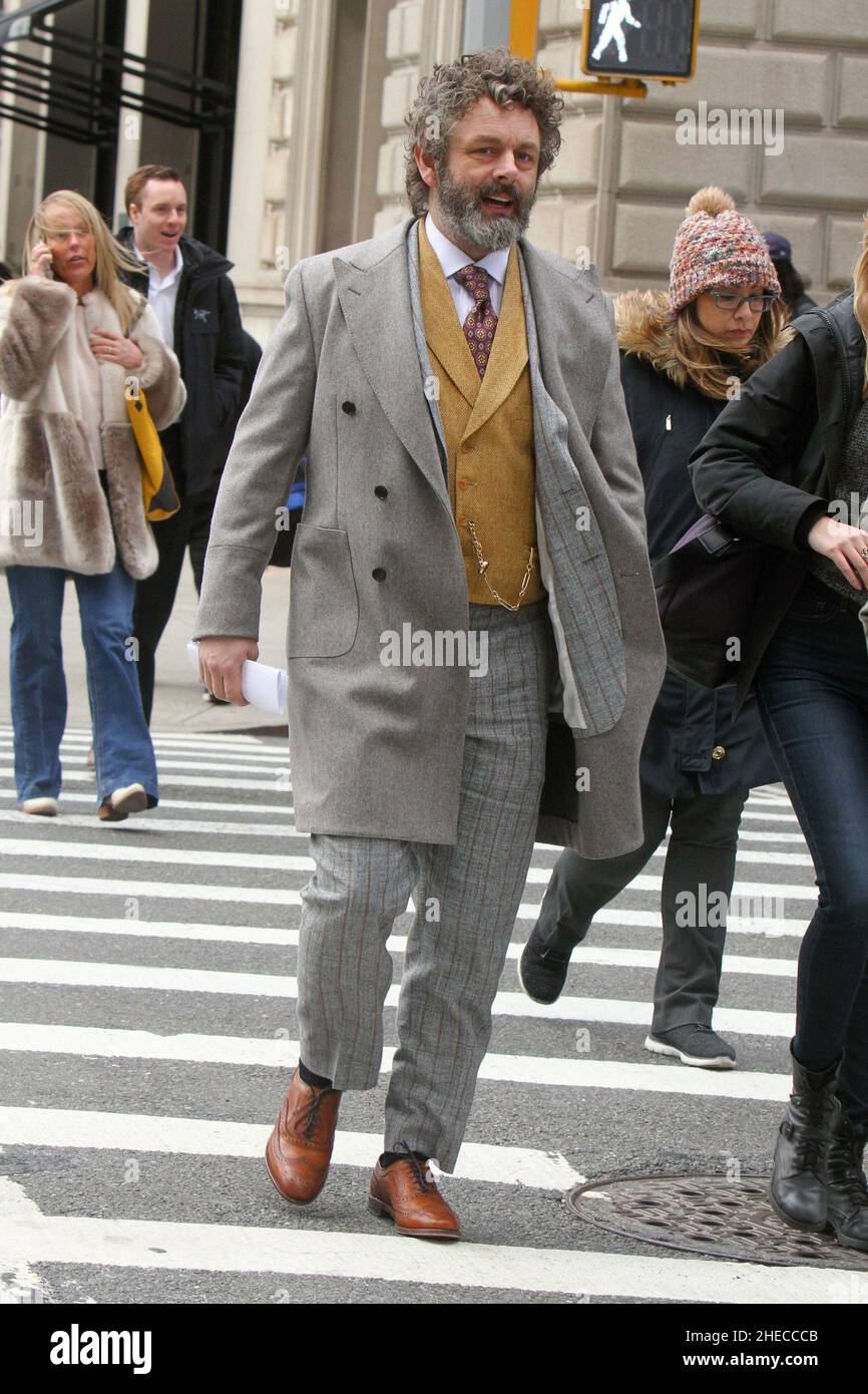 New York - NY - 20190318 Michael Sheen Filming 'The Good Fight' in ...