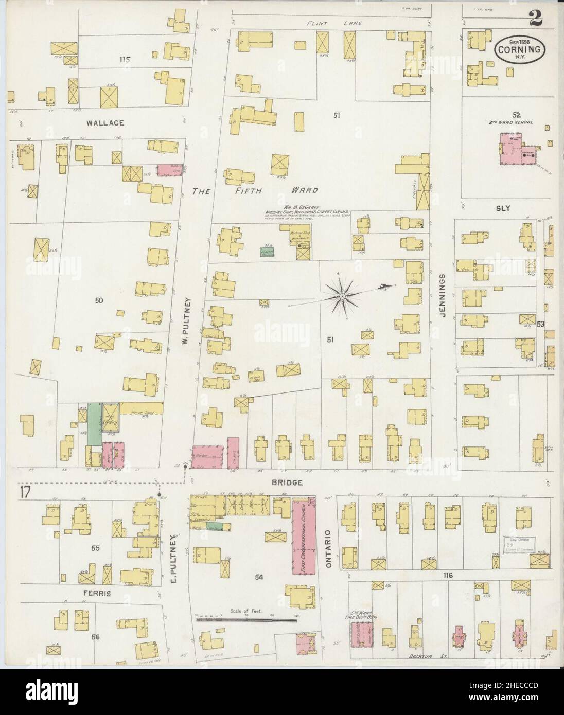 Map of corning new york hi-res stock photography and images - Alamy