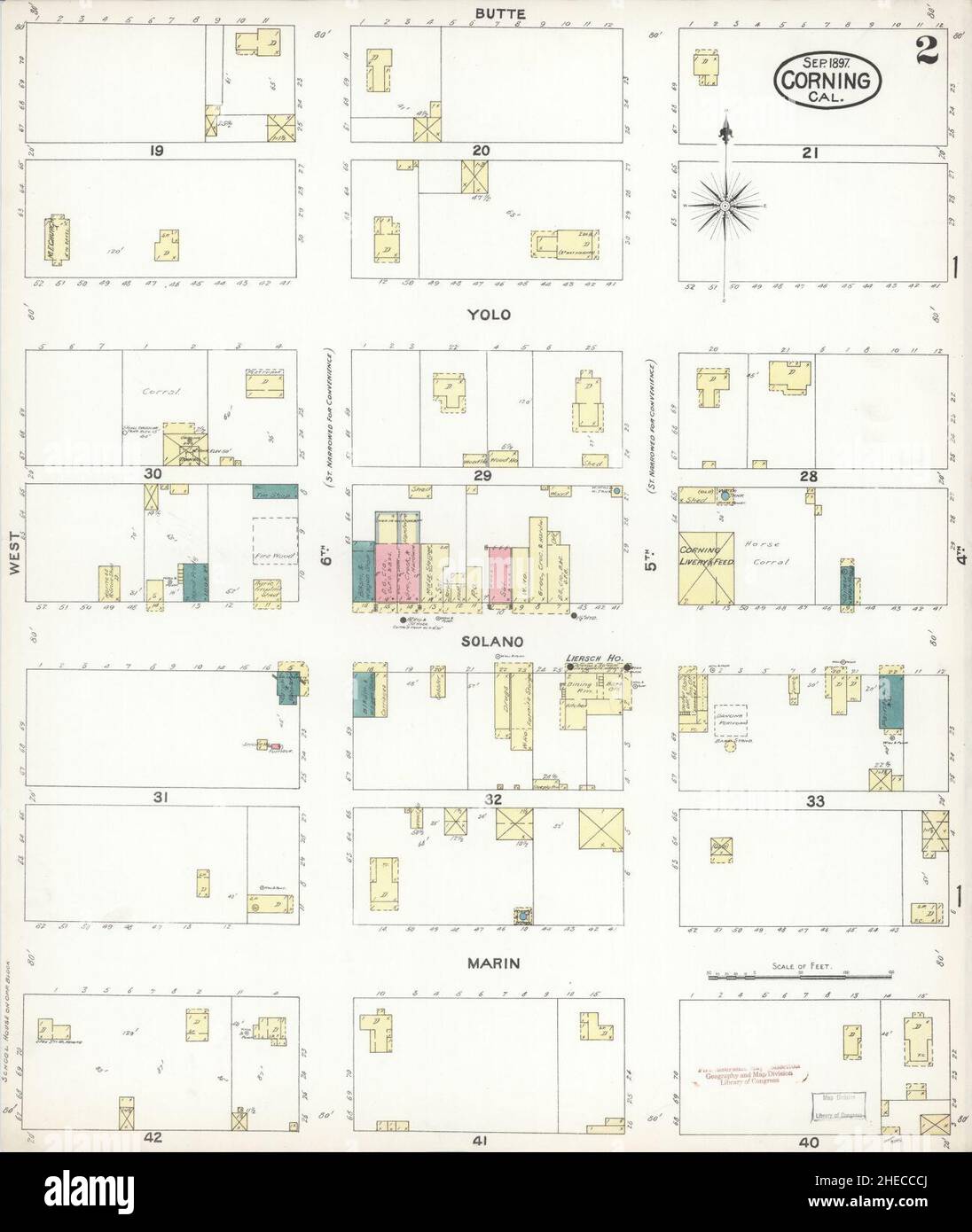 Corning california map hi-res stock photography and images - Alamy