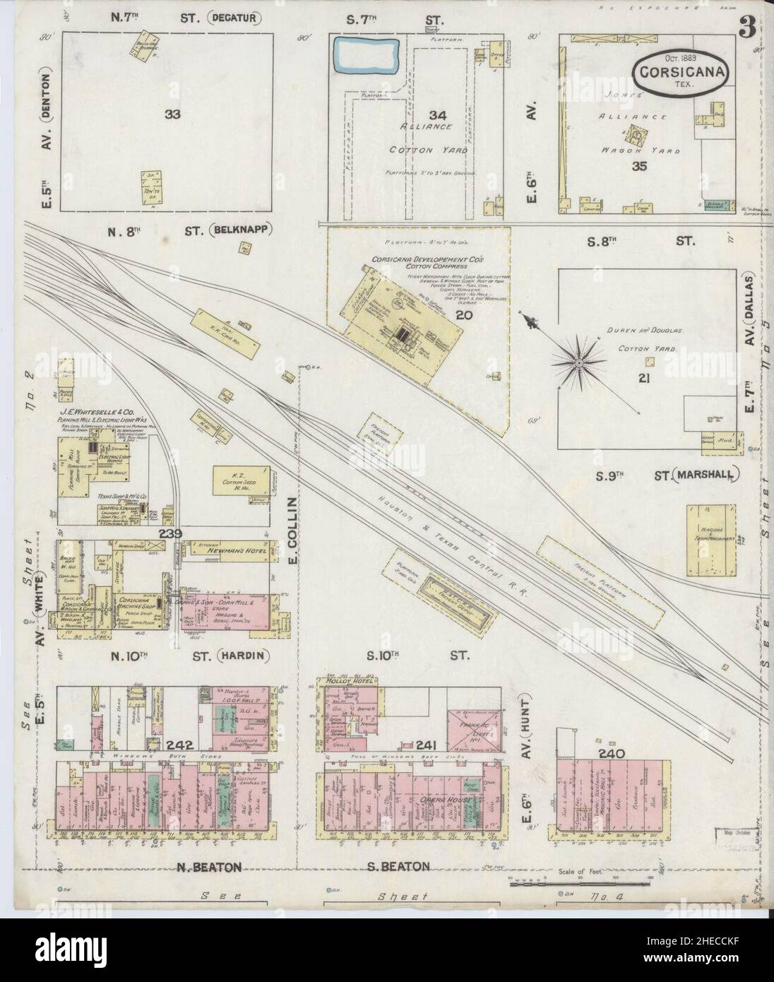Corsicana map hi-res stock photography and images - Alamy