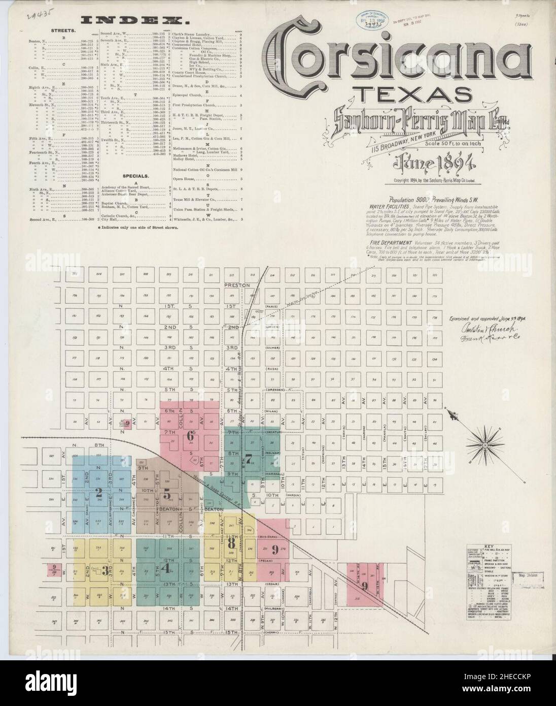 Corsicana map hi-res stock photography and images - Alamy
