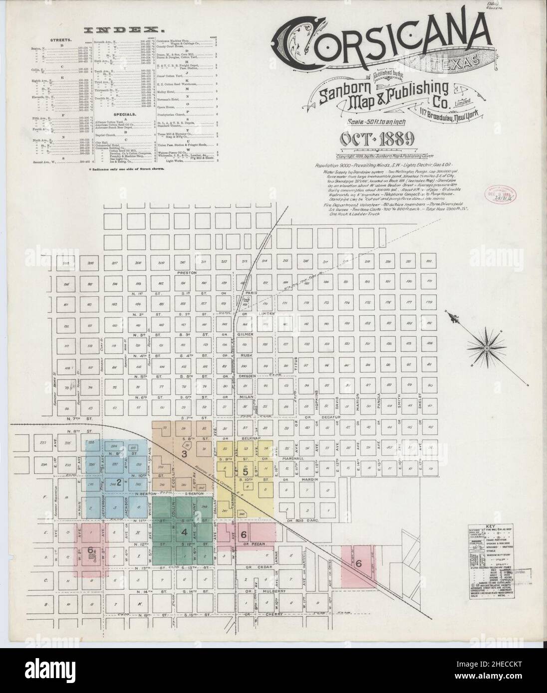 Corsicana map hi-res stock photography and images - Alamy