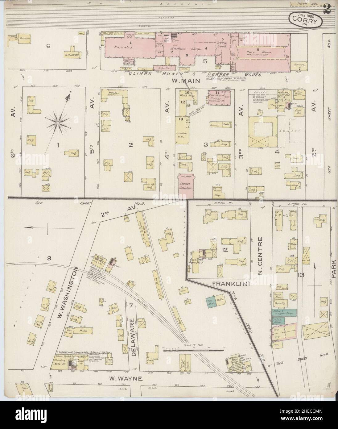 Corry pennsylvania map hi-res stock photography and images - Alamy