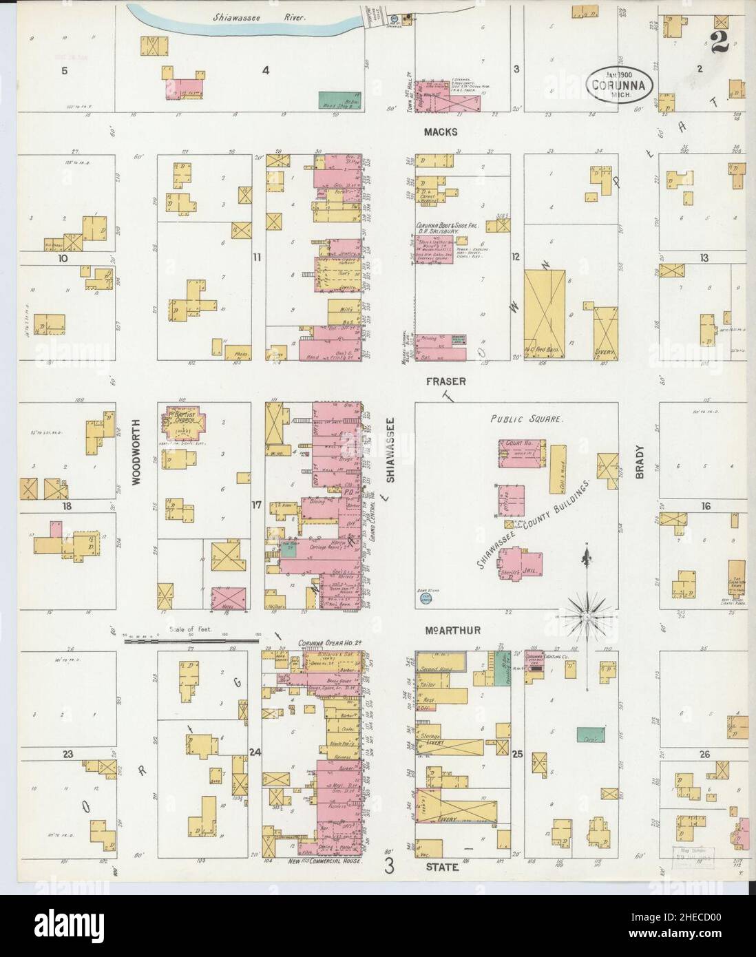 Map of corunna hi-res stock photography and images - Alamy