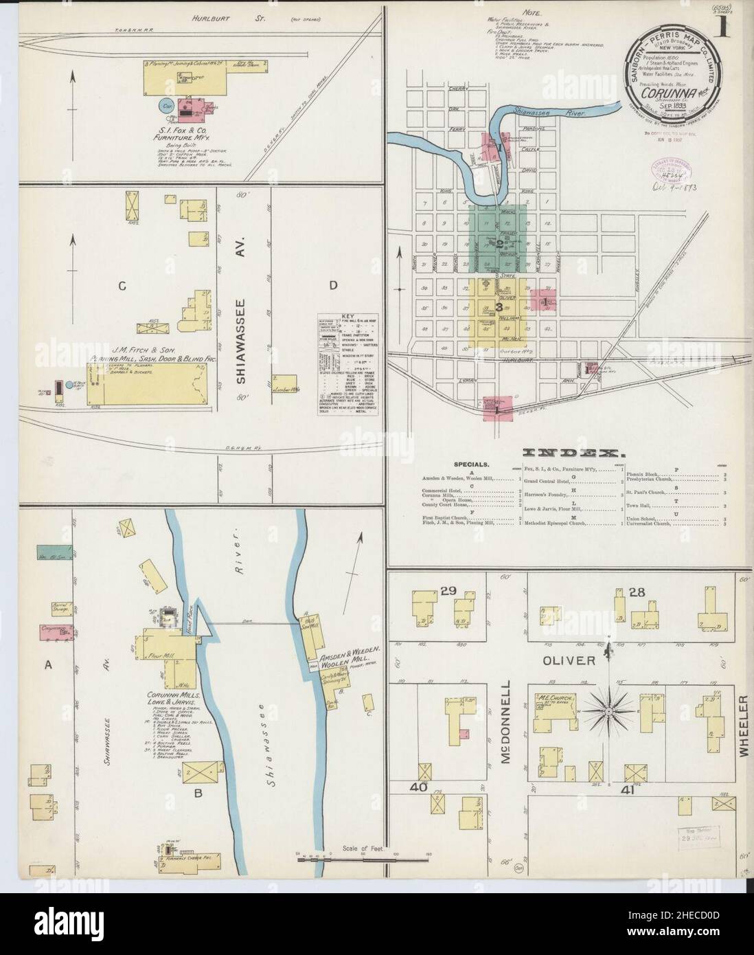 Map of corunna hi-res stock photography and images - Alamy