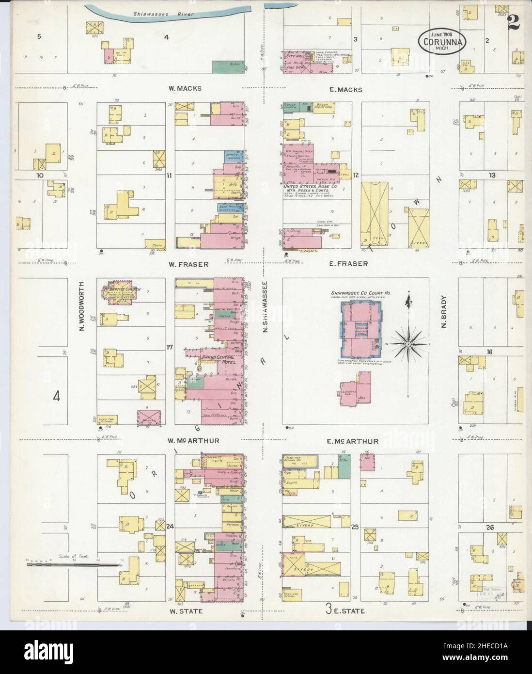Map of corunna hi-res stock photography and images - Alamy