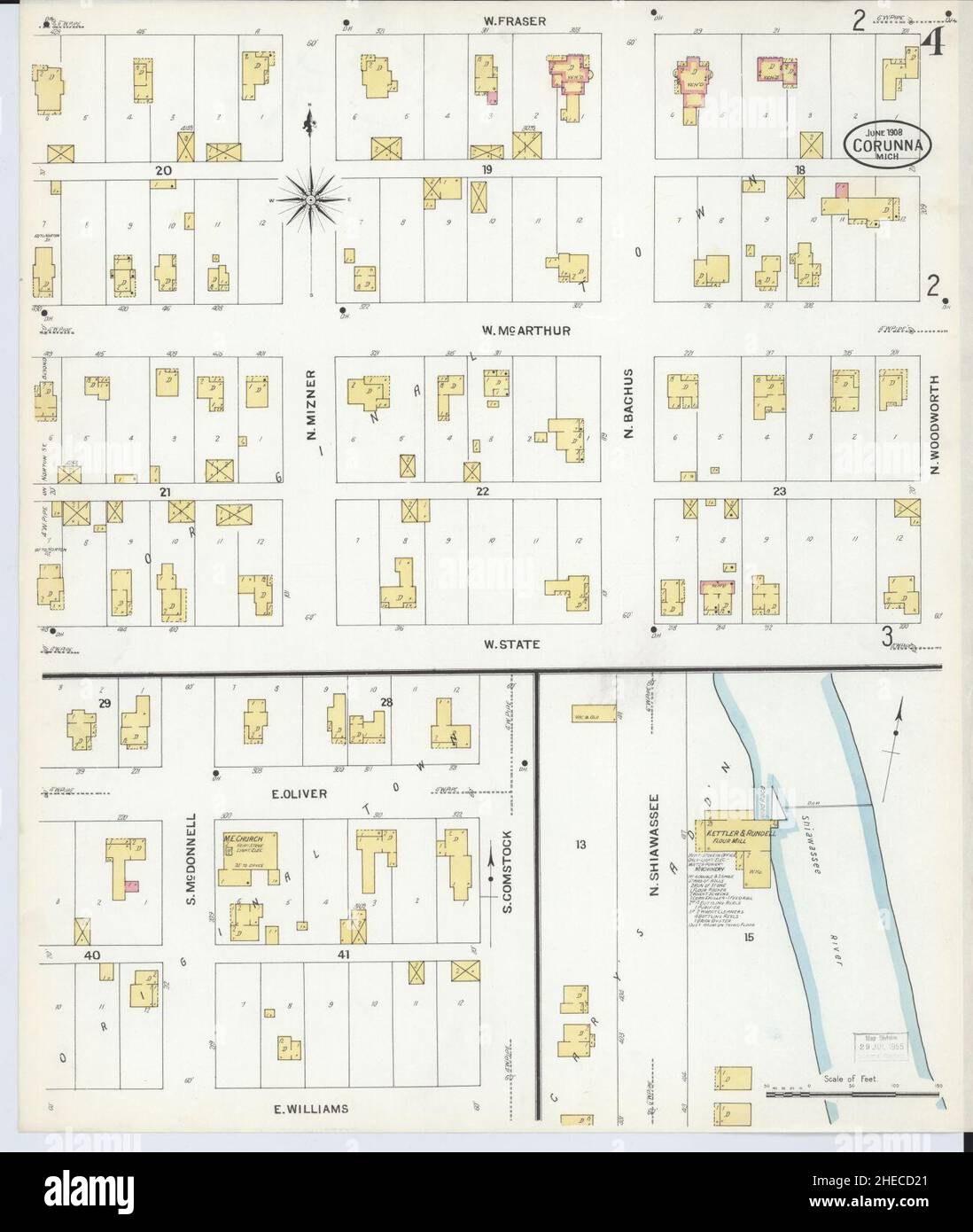 Map of corunna hi-res stock photography and images - Alamy