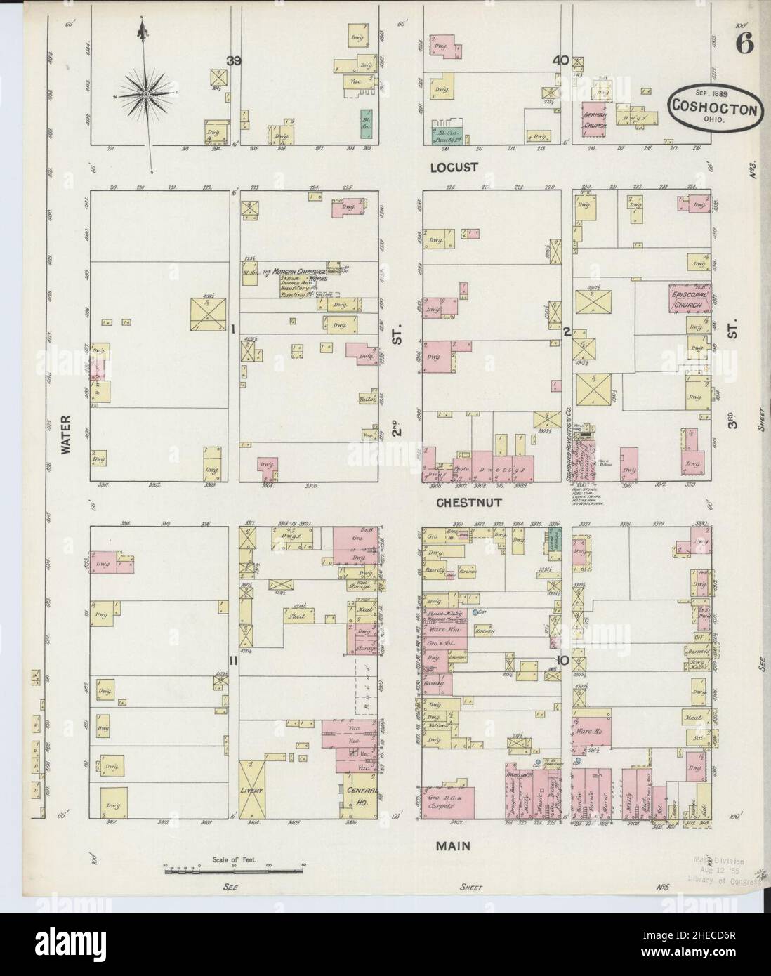 Coshocton county map hi-res stock photography and images - Alamy