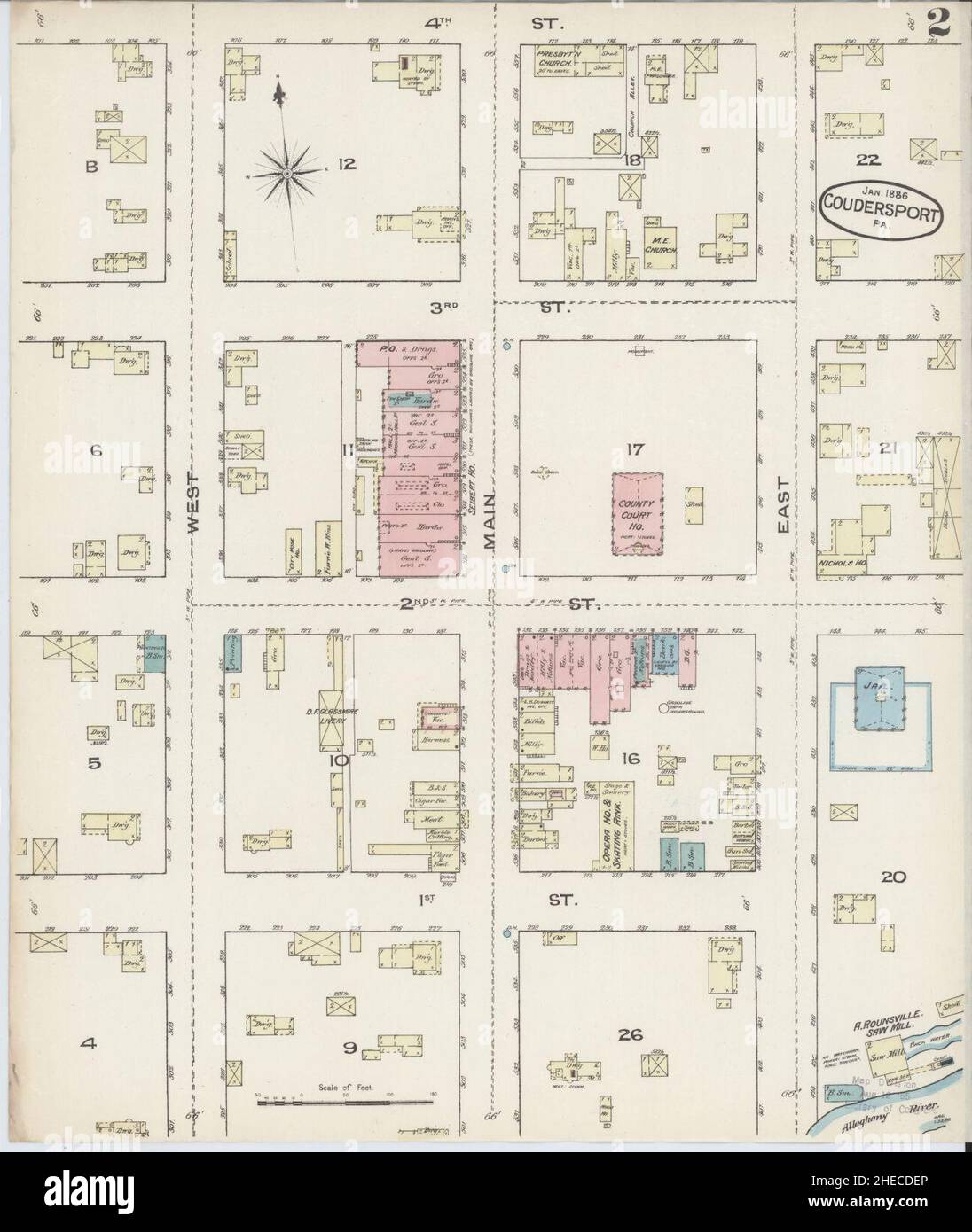 Map of coudersport hi-res stock photography and images - Alamy