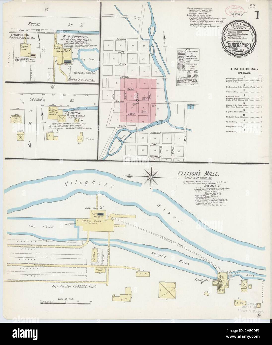 Map of coudersport hi-res stock photography and images - Alamy