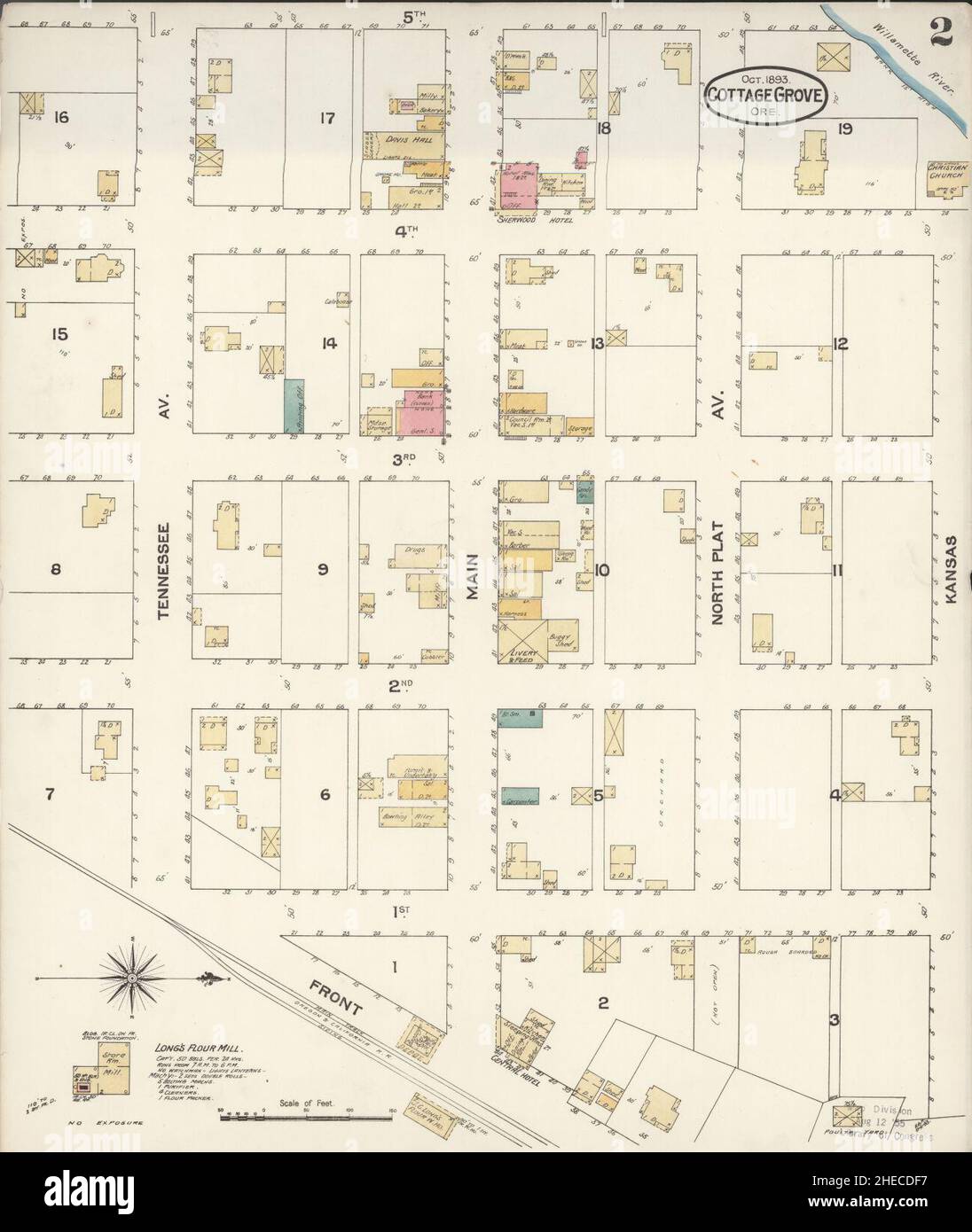 Map of cottage grove oregon hi-res stock photography and images - Alamy