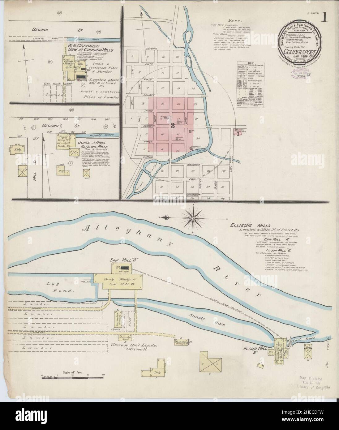 Map of coudersport hi-res stock photography and images - Alamy
