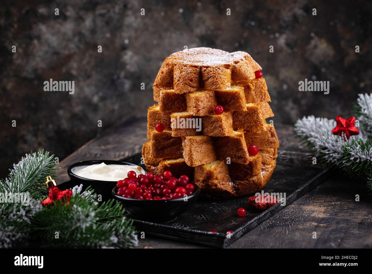 Traditional Christmas Italian cake pandoro Stock Photo - Alamy