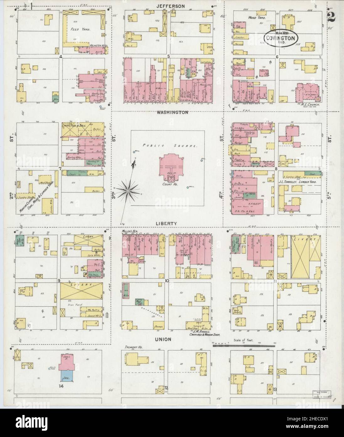 Sanborn Fire Insurance Map from Covington, Fountain County, Indiana ...