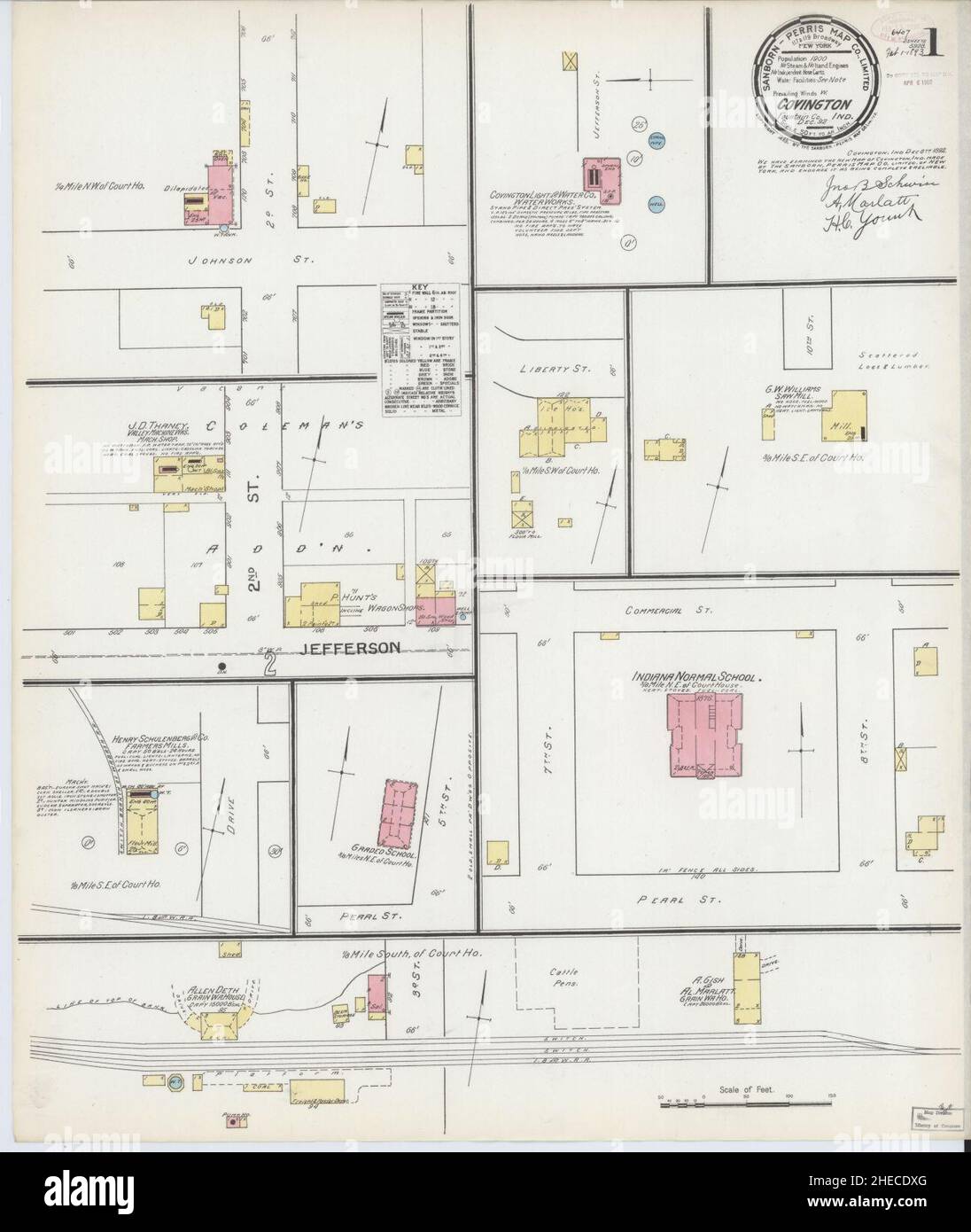 Covington indiana map hi-res stock photography and images - Alamy