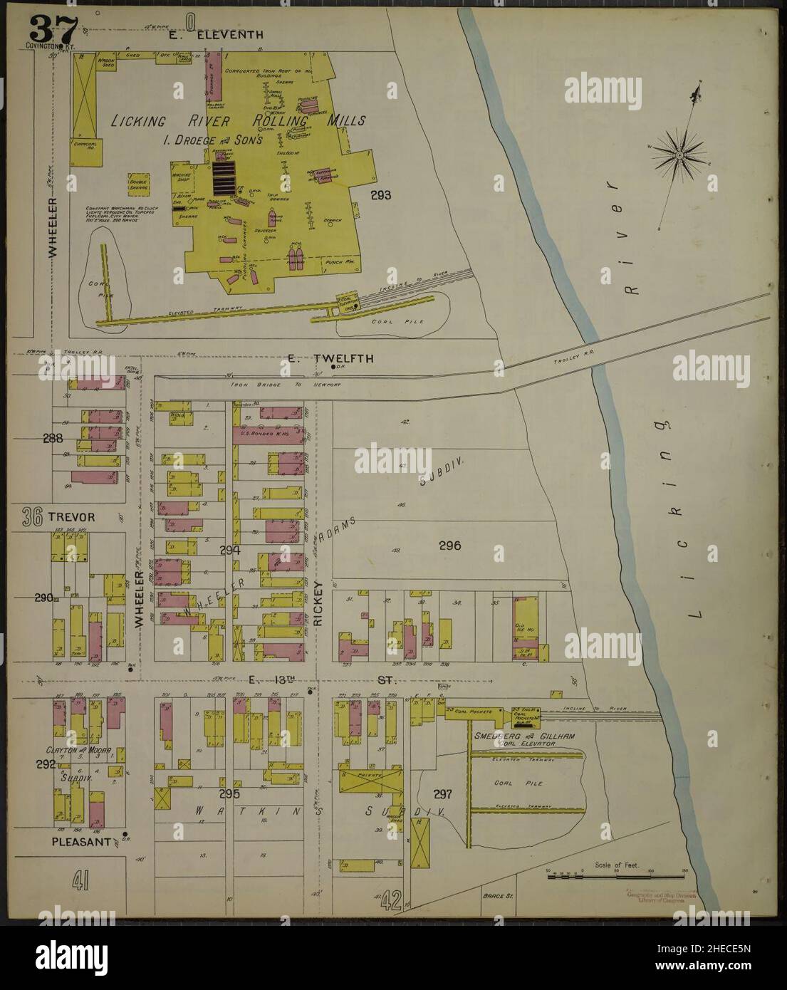 Map of covington hi-res stock photography and images - Alamy