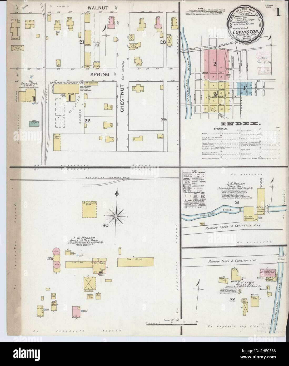 Covington ohio map hi-res stock photography and images - Alamy