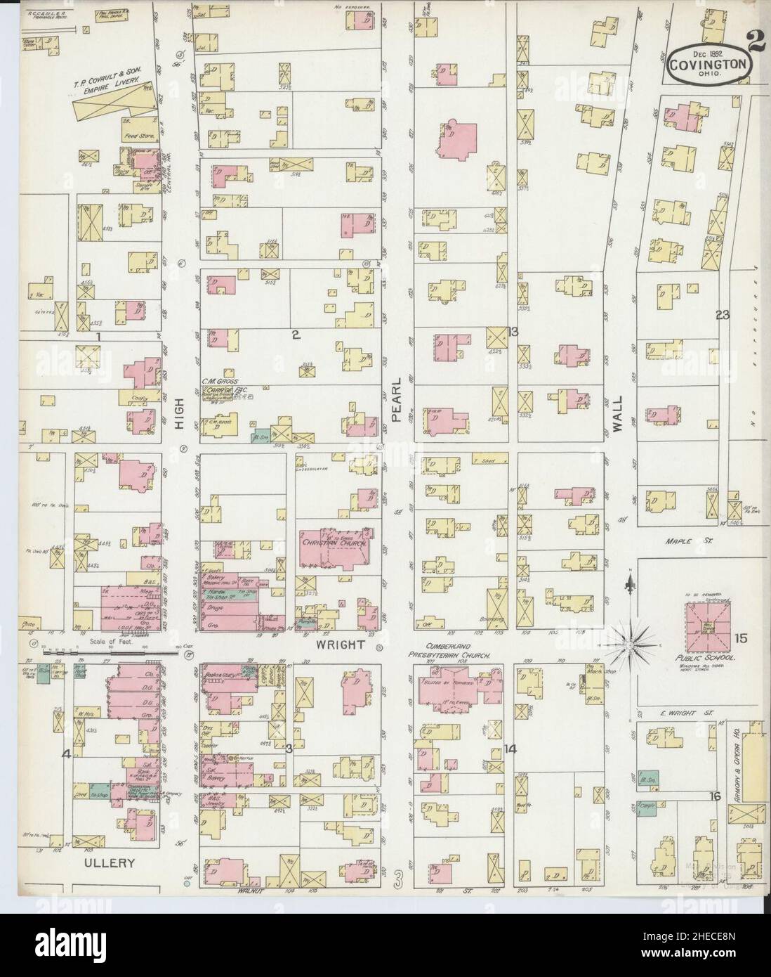 Covington ohio map hi-res stock photography and images - Alamy