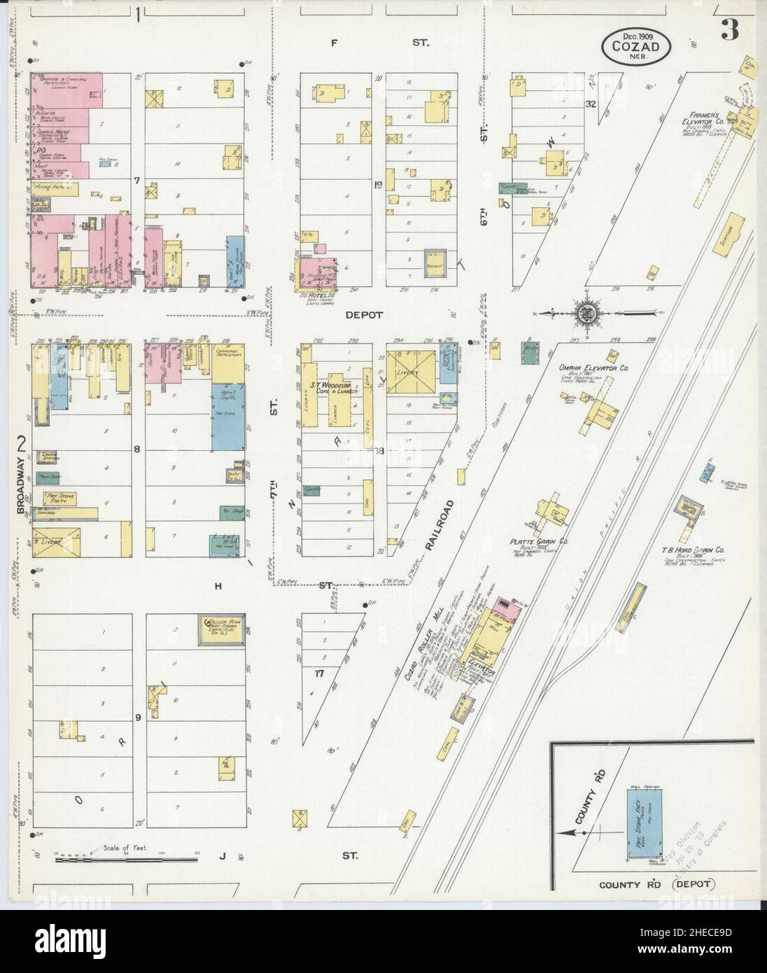 Map of dawson nebraska hi-res stock photography and images - Alamy