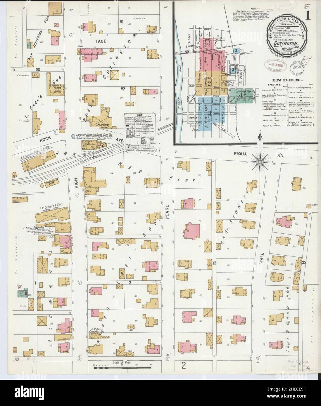 Covington ohio map hi-res stock photography and images - Alamy