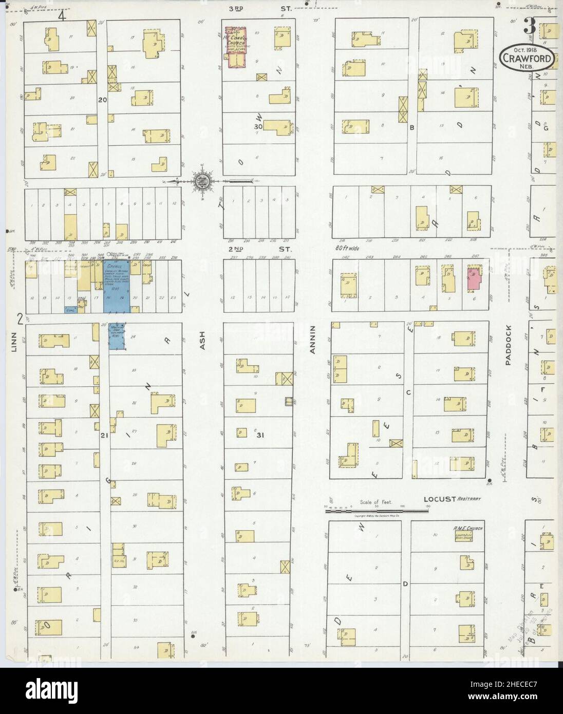 Crawford nebraska map hi-res stock photography and images - Alamy