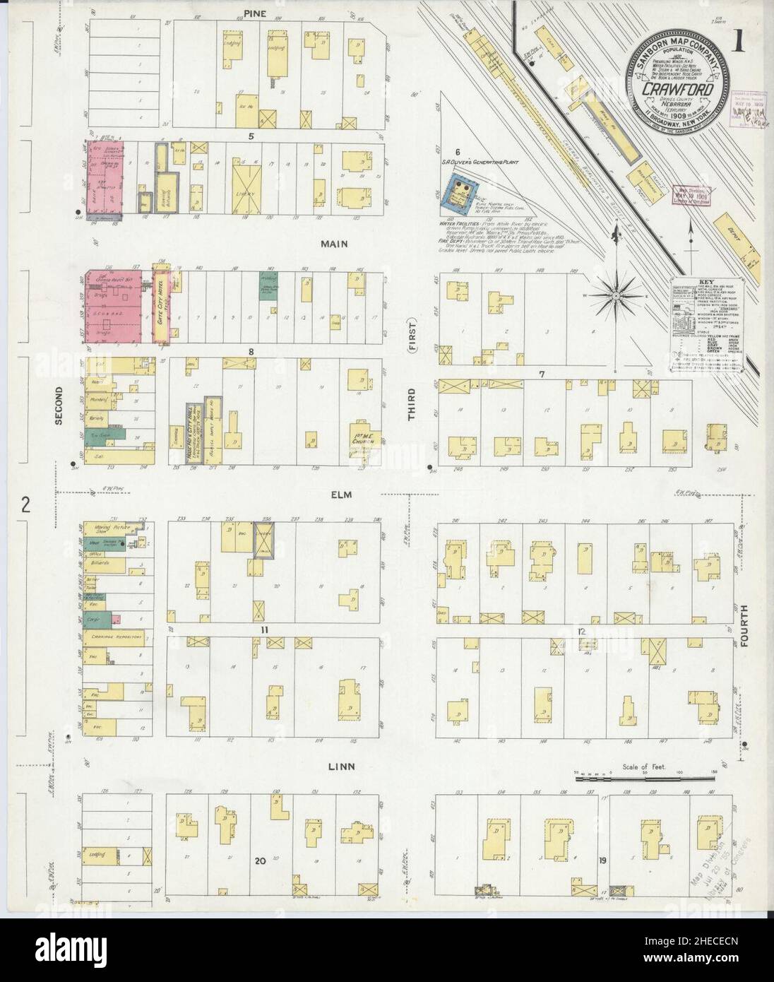 Crawford nebraska map hi-res stock photography and images - Alamy