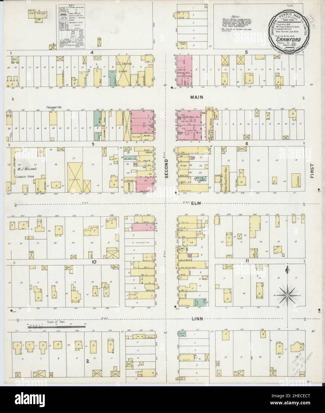 Crawford nebraska map hi-res stock photography and images - Alamy